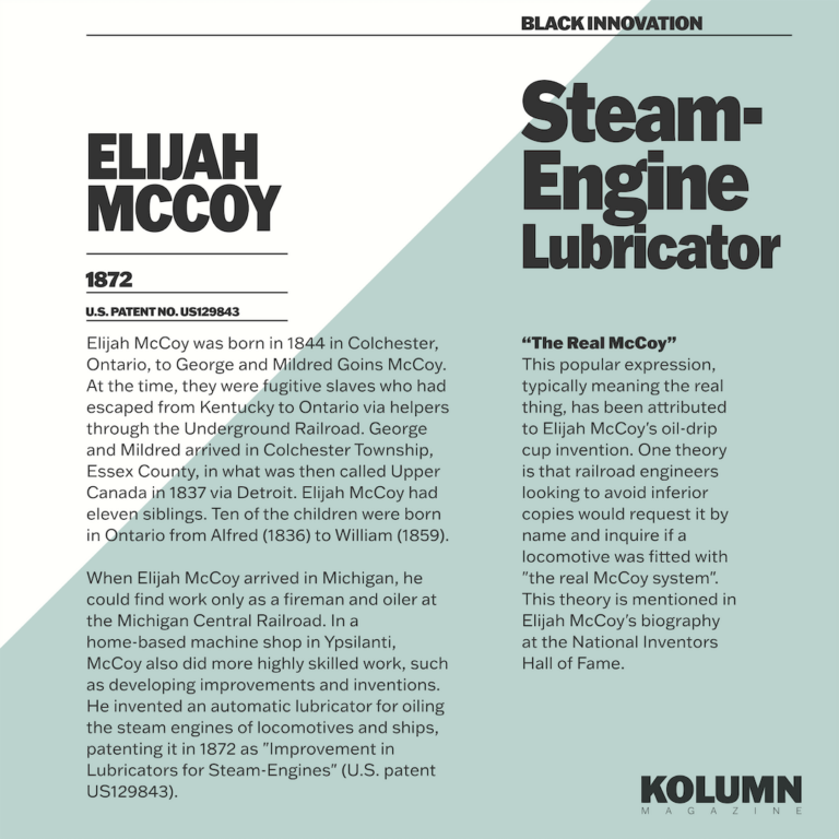 Elijah McCoy - KOLUMN Magazine