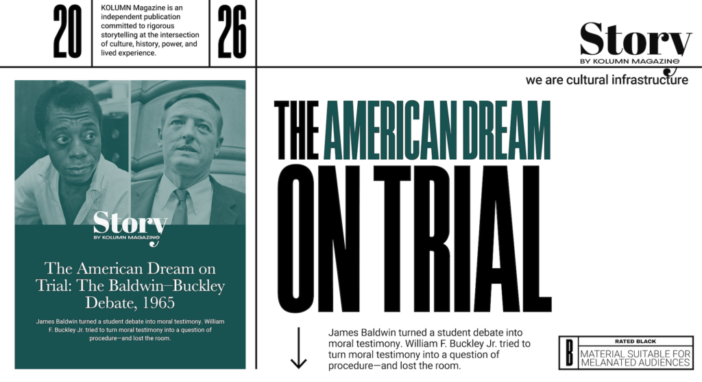 The American Dream on Trial: The Baldwin–Buckley Debate, 1965 - KOLUMN ...