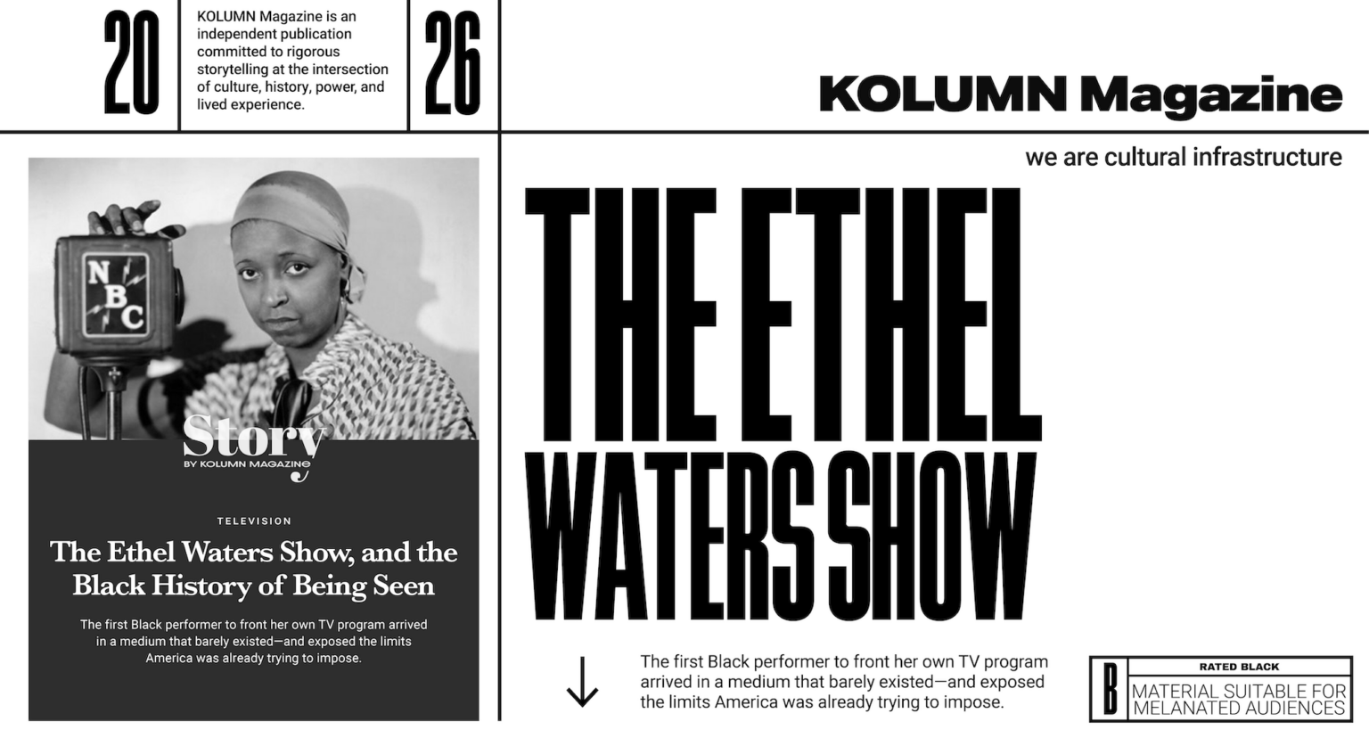 The Ethel Waters Show, and the Black History of Being Seen - KOLUMN ...