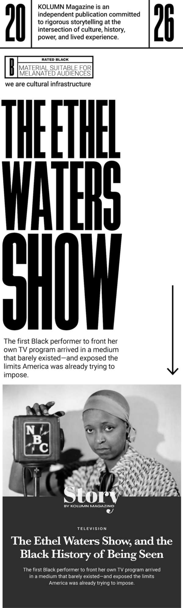 The Ethel Waters Show, and the Black History of Being Seen - KOLUMN ...