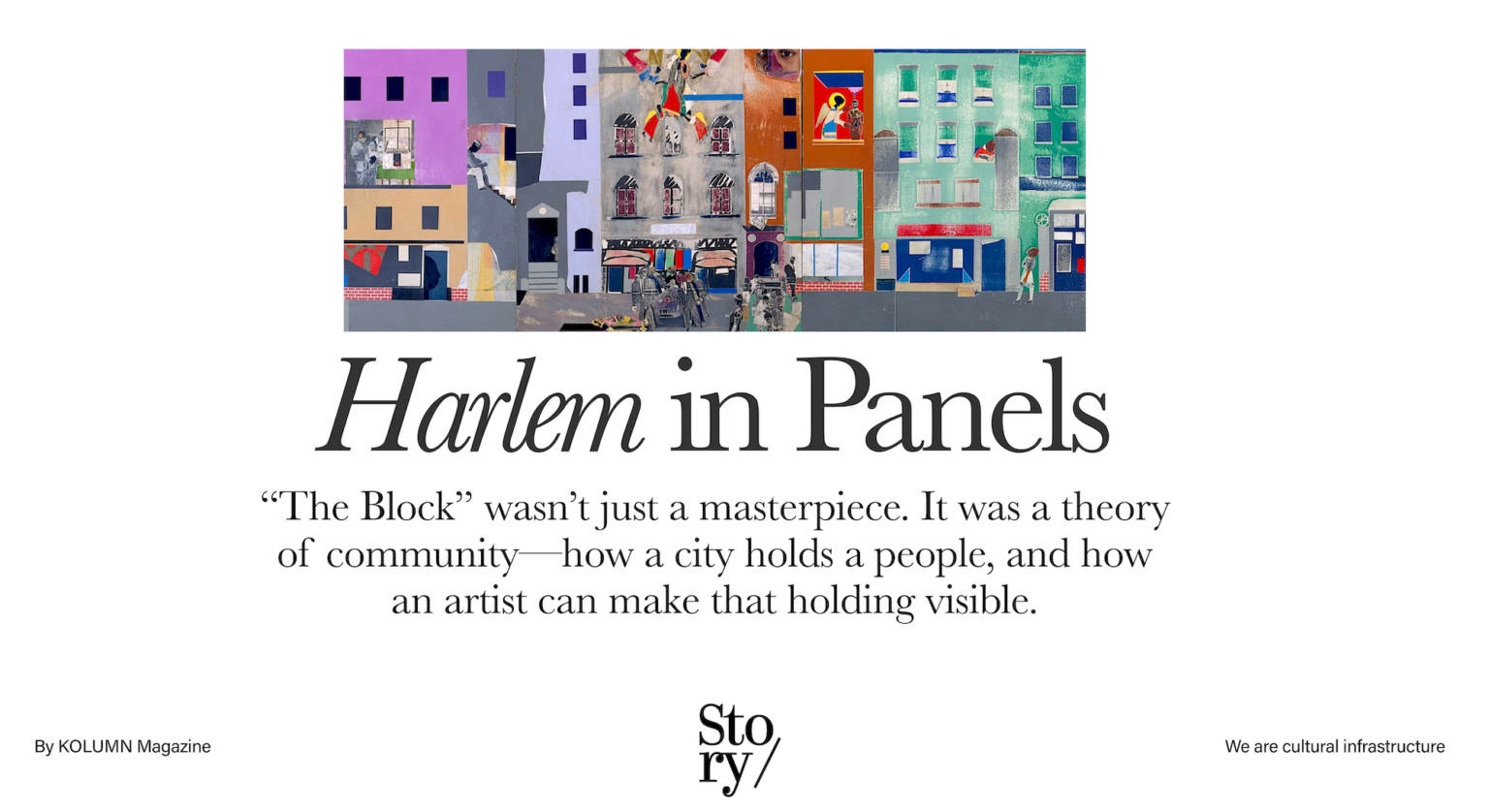 Romare Bearden: Harlem, In Panels - KOLUMN Magazine